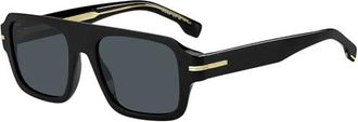 HUGO BOSS BOSS Lunettes de Soleil 1595/S BLACK/GREY 53/19/145 homme