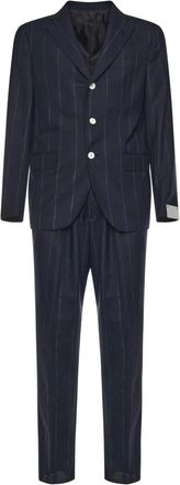 Eleventy Homme, Costumes, Bleu, Taille: S Costume crois&eacute;