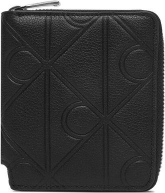 Calvin Klein Geldb&ouml;rse Xl Emblem Aop Emboss Zipp Bill Fo LV04D1176G Schwarz