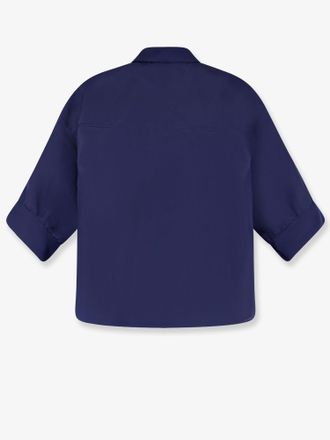 Alberta Ferretti Womens Silk Shirt Blue