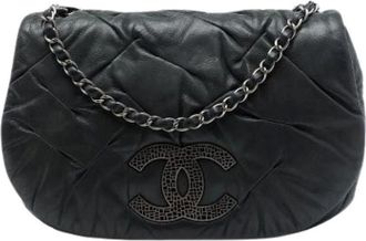 Chanel Sac bandouli&egrave;re vintage Pre-owned - Femme - Pre-owned - Noir - Taille: ONE Size