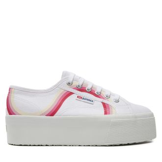 Superga Sneakers aus Stoff Superga Round Stripes 2790 S4128TW Wei&szlig;