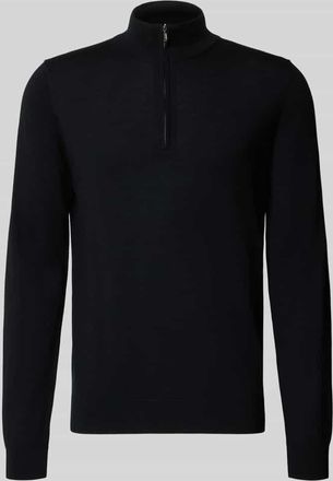 Profuomo Strickpullover aus Wolle mit Rei&szlig;verschluss