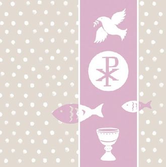 Ambiente 40 Servietten Mauve Fisch Pax Kommunion Konfirmation Taufe Tischdeko Hochzeit Serviettendeko