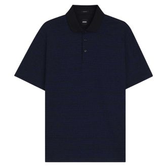 HUGO BOSS Parris 102 Poloshirt f&uuml;r Herren, Mercerisierte Baumwolle (Dunkelblau)