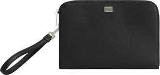 Dolce & Gabbana Homme, Sacs, Noir, Taille: ONE Size Sicily Calfskin Clutch