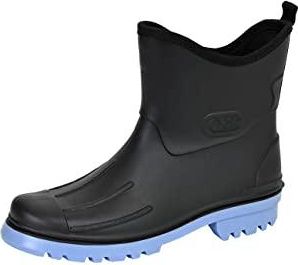 Bockstiegel Bottines en caoutchouc Peter pour homme et gar&ccedil;on en polychlorure de vinyle (PVC), Noir et bleu clair., 44 EU