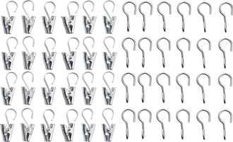 IKEA Ikea RIKTIG Gardinenhaken mit Clip, 24 St&uuml;ck