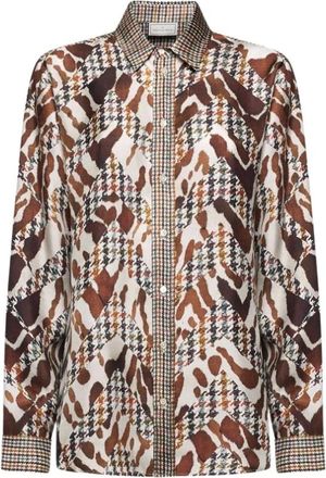 Pierre-Louis Mascia Femme, Blouses et Chemises, Multicolore, Taille: 36 FR Aloe Chemise &agrave; manches longues