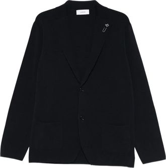 Lardini Homme, Vestes, Bleu, Taille: L Blazer &agrave; revers crant&eacute;s