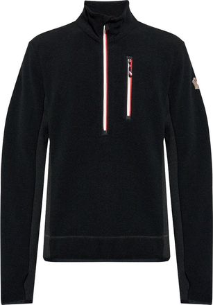 Moncler Pullover mit Logo-Stickerei - Schwarz