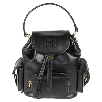 Miu Miu Lederrucksack - - Bags - Damen - Schwarzk - ONE SIZE