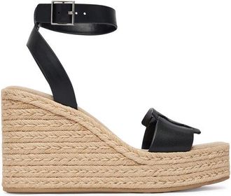 Calvin Klein Espadrilles Wedge Espad 70 Embl Lth HW0HW02897 Schwarz