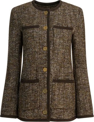 Golden Goose Femme, Vestes, Brun, Taille: 36 FR Veste Tweed Marron Aw25