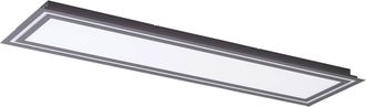 Lucande LED Deckenleuchte Leicy dimmbar mit Leselampe (Modern) in Schwarz aus Metall (1 flammig,) - Lampe Deckenlampe Wohnzimmerleuchte