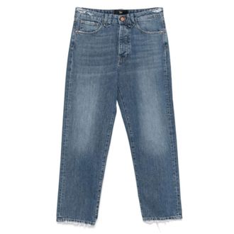 3x1 Indigo Blaue Distressed Cropped Jeans - - Jeans - Damen - Blau - W29