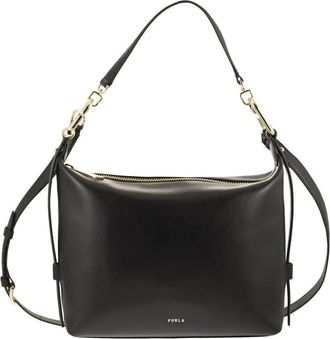 Furla Hobo Bags - Geometric Leather Hobo Bag With Arcosfera Hardware - Gr. unisize - in Schwarz - f&uuml;r Damen