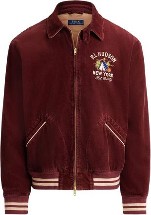 Ralph Lauren Cordjacke mit Hudson Valle-Stickereien und Kontrastb&uuml;ndchen in