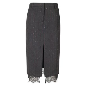 Ermanno Scervino Jupe Midi Firenze - Femme - Jupes - Gris - Taille: 38 FR