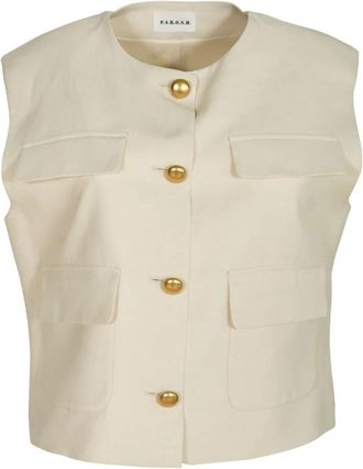 P.A.R.O.S.H. P.a.r.o.s.h., Femme, Vestes, Beige, Taille: 40 FR Vest