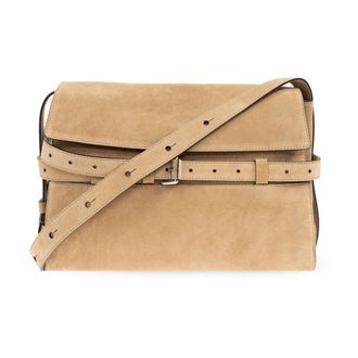 Moschino Wildleder Schultertasche - - Bags - Damen - Beige - ONE SIZE