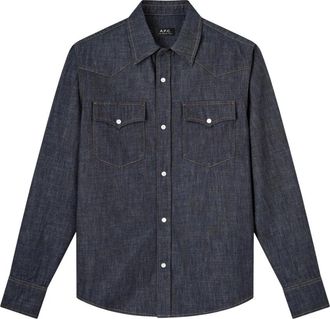 A.P.C. A.p.c., Homme, Chemises, Bleu, Taille: M Western Shirt