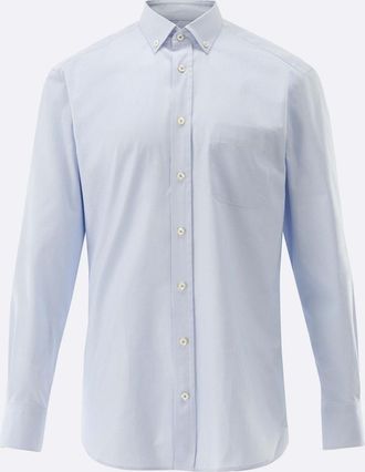 van Laack Dobby Hemd mit Button Down Kragen Comfort Fit