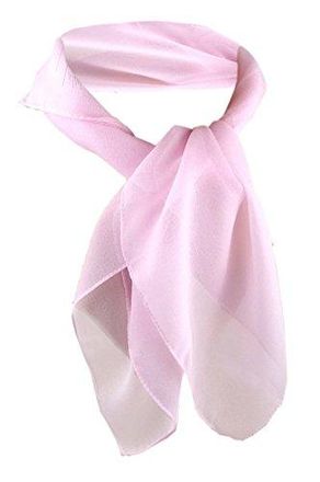 TigerTie dames Chiffon tissu nicki rosé taille 50 cm x 50 cm - tissu foulard écharpe