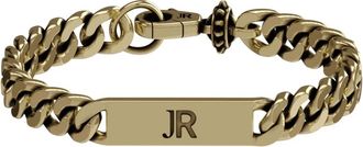 John Richmond Homme, Accessoires, Jaune, Taille: ONE Size Chain Bracelet with JR Plate