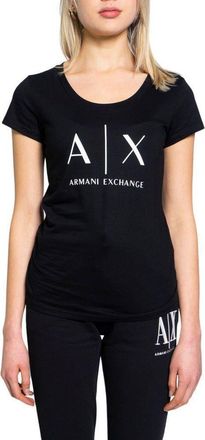 A|X Armani Exchange Damen Logo Ss T-Shirt, Schwarz, M