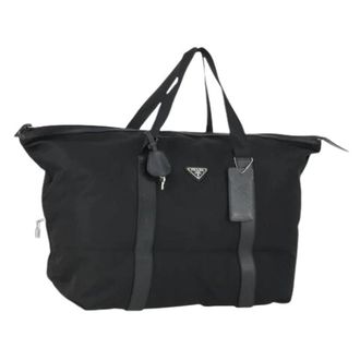 Prada Pre-owned Nylon Weekender-Tasche - - Pre-owned - Damen - Schwarzk - ONE SIZE