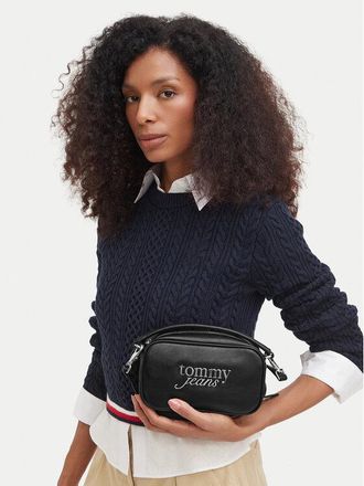 Tommy Jeans Handtasche Tjw Bold Script Camera Bag AW0AW19053 Schwarz