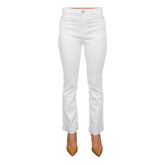 Nenette Wei&szlig;e Bull Tinto Trombetta Hose - - Trousers - Damen - Wei&szlig; - W30