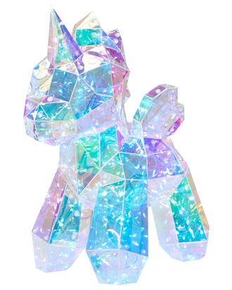 Beliani Dekoration LED Kunststoff bunt Einhorn mit USB-Anschluss 35 cm modern Fornax