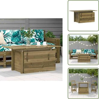 vidaXL Table de jardin 100x50x75 cm bois de pin impr&eacute;gn&eacute; - Table De Jardin - Mobilier De Jardin - Table Ext&eacute;rieure - Table Pliante - Acacia - The Living