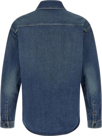 Saint Laurent Mens Blue Cotton Blouse
