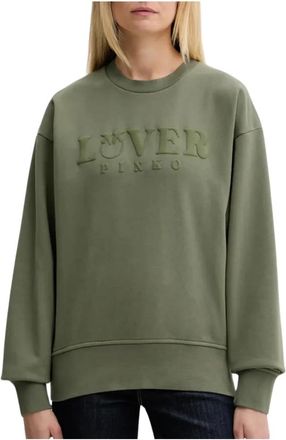 Pinko Pinko, Femme, Sweatshirts et sweats &agrave; capuche, Vert, Taille: 36 FR Punto maglia