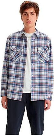 Levi's Coupe Western d&eacute;contract&eacute;e relaxante, Plaid Humphrey Blanc Vif, S