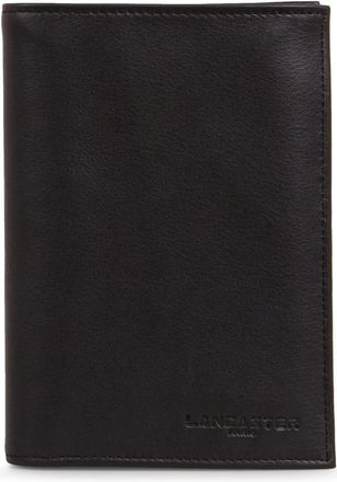 Lancaster unisex, Accessoires, Noir, Taille: ONE Size Portefeuilles en Cuir Fermeture Pli&eacute;e M&eacute;tal Noir