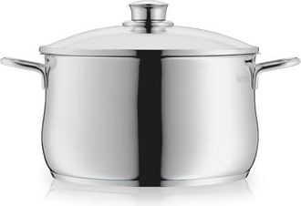 WMF Diadem Plus Kochtopf 24 cm mit Glasdeckel, Kochtopf Induktion 6,5l, Cromargan Edelstahl Topf poliert, unbeschichtet, sp&uuml;lmaschinengeeignet, f&uuml;r alle H