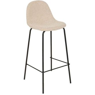 Atmosphera Atmosphera - Tabouret de bar Vladi blanc 43,5x41,5cm cr&eacute;ateur dint&eacute;rieur