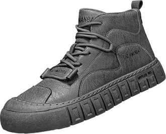 Generic Bottes de neige pour homme - Bottes dhiver pour homme - Doublure chaude - Antid&eacute;rapantes - Bottines dhiver &agrave; lacets - Chaussures de randonn&eacute;e pour la 