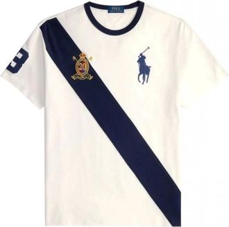 Ralph Lauren Homme, Tops, Blanc, Taille: M T-Shirt 20e anniversaire Classic Fit