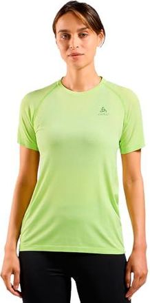 Odlo Essential Seamless_313941 T-Shirt, Shadow Lime Melange, m Femmes