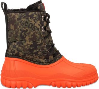 GCDS Stiefeletten mit Camouflagemuster - Grün