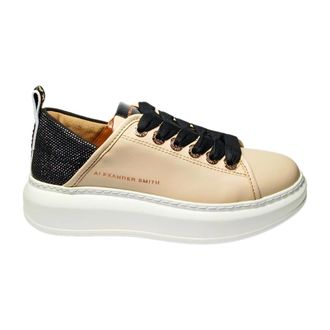 Alexander Smith Femme, Chaussures, Beige, Taille: 36 EU Baskets en Cuir et Textile