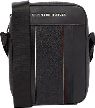Tommy Hilfiger Sac à Bandoulière Homme Foundation Mini Reporter Élégant, Noir (Black), Taille Unique