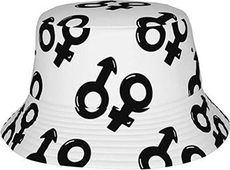 Generic Imprimé Chapeau de Pêcheur Modèle de Symboles Masculins et féminins Chapeaux de Visière Doux Bobs Homme pour Hommes pêche Filles