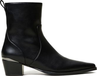 Twin-Set Stiefeletten mit laminiertem Einsatz 50mm - Schwarz