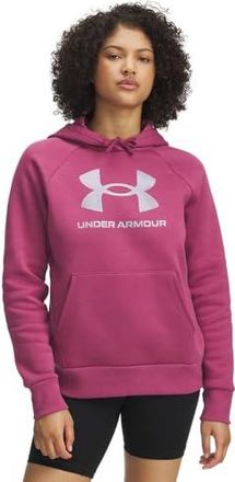 Under Armour Sweat &agrave; Capuche Rival Fleece Shimmer pour Femme, Fuchsia cr&eacute;puscule/iris&eacute;, Medium